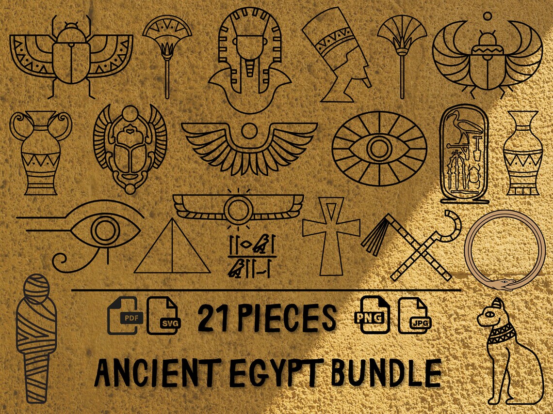 Ancient Egypt Bundle Svg Digital File Ancient Egypt Symbol - Etsy