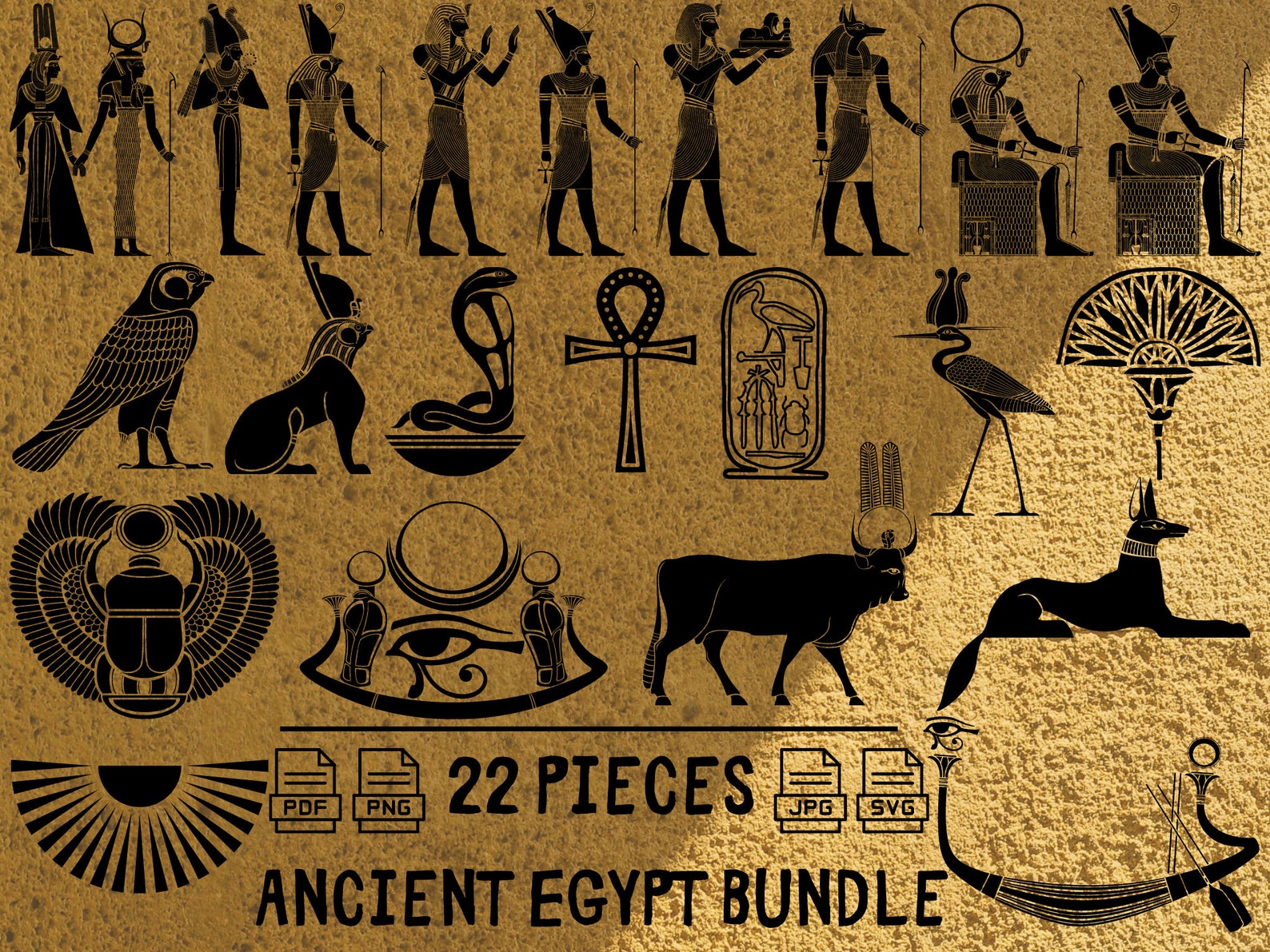 Ancient Egypt Digital Bundle, Digital File, Ancient Egypt Symbol ...