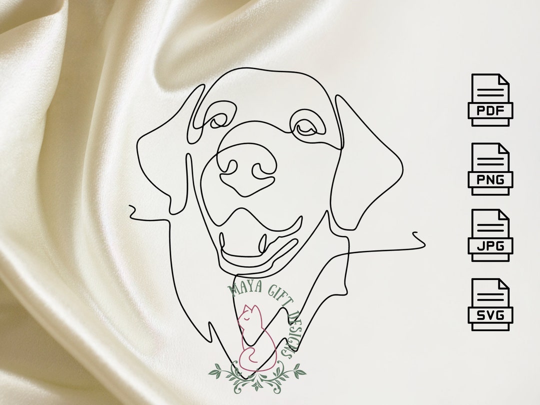 Golden Retriever Line Art Svg, Digital File, Dog Svg,png,pdf,jpeg, Dog ...