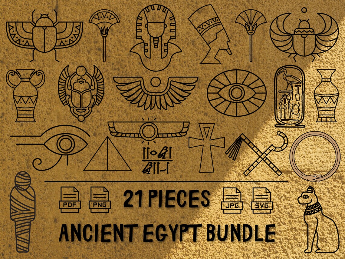 Ancient Egypt Bundle Svg Digital File Ancient Egypt Symbol - Etsy