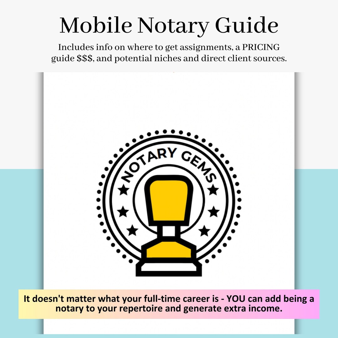 Notary Startup Guide + PRICING Guide - Start Your Notary Business Today ...