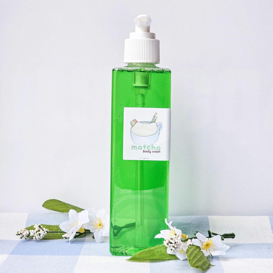 Matcha Blossom Body Wash, Asian Drink Inspired Shampoo, Foaming Body ...