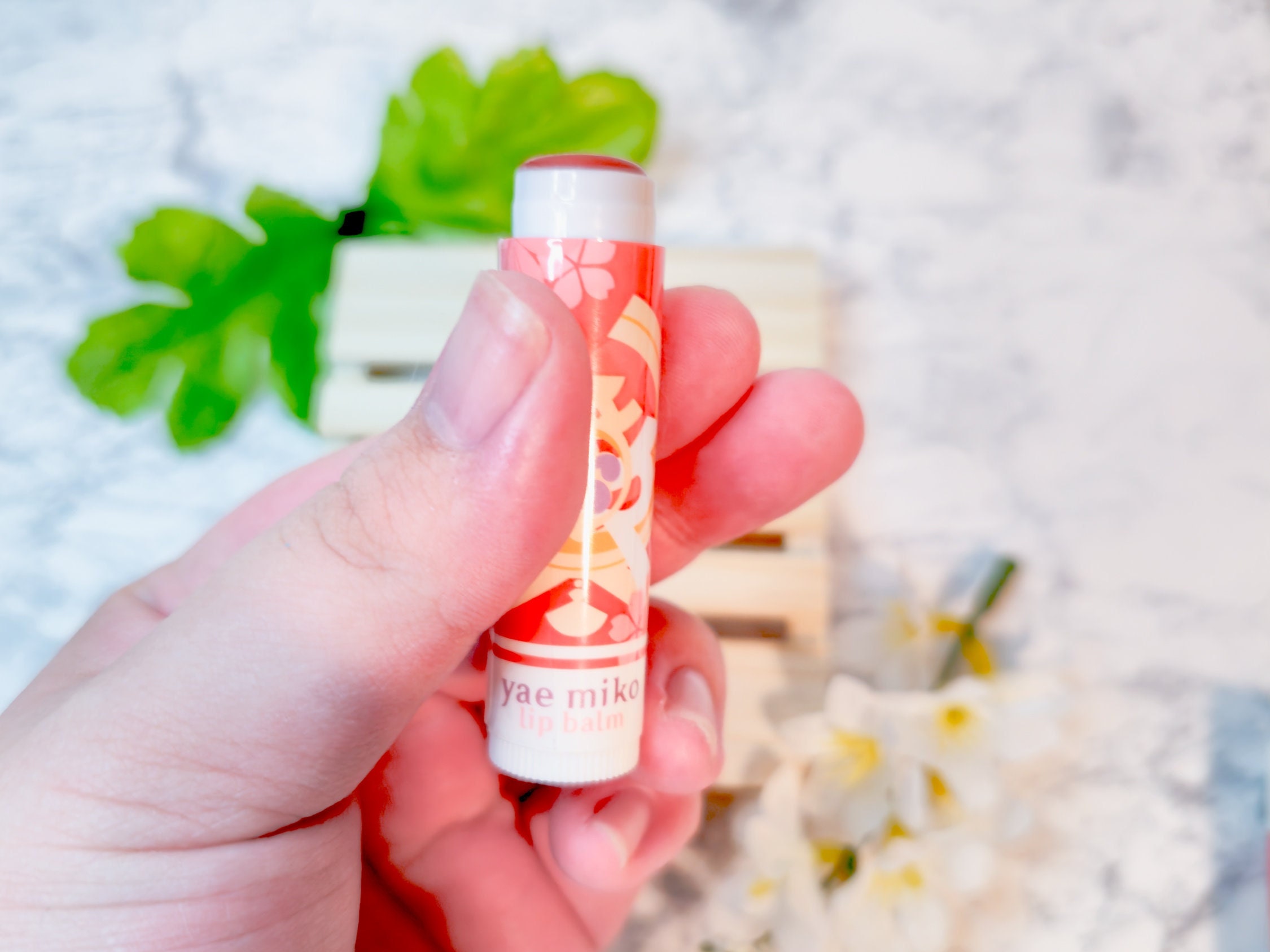 Yae Miko Inspired Tinted Lip Balm, Peach Scented Moisturizing Lip Care ...