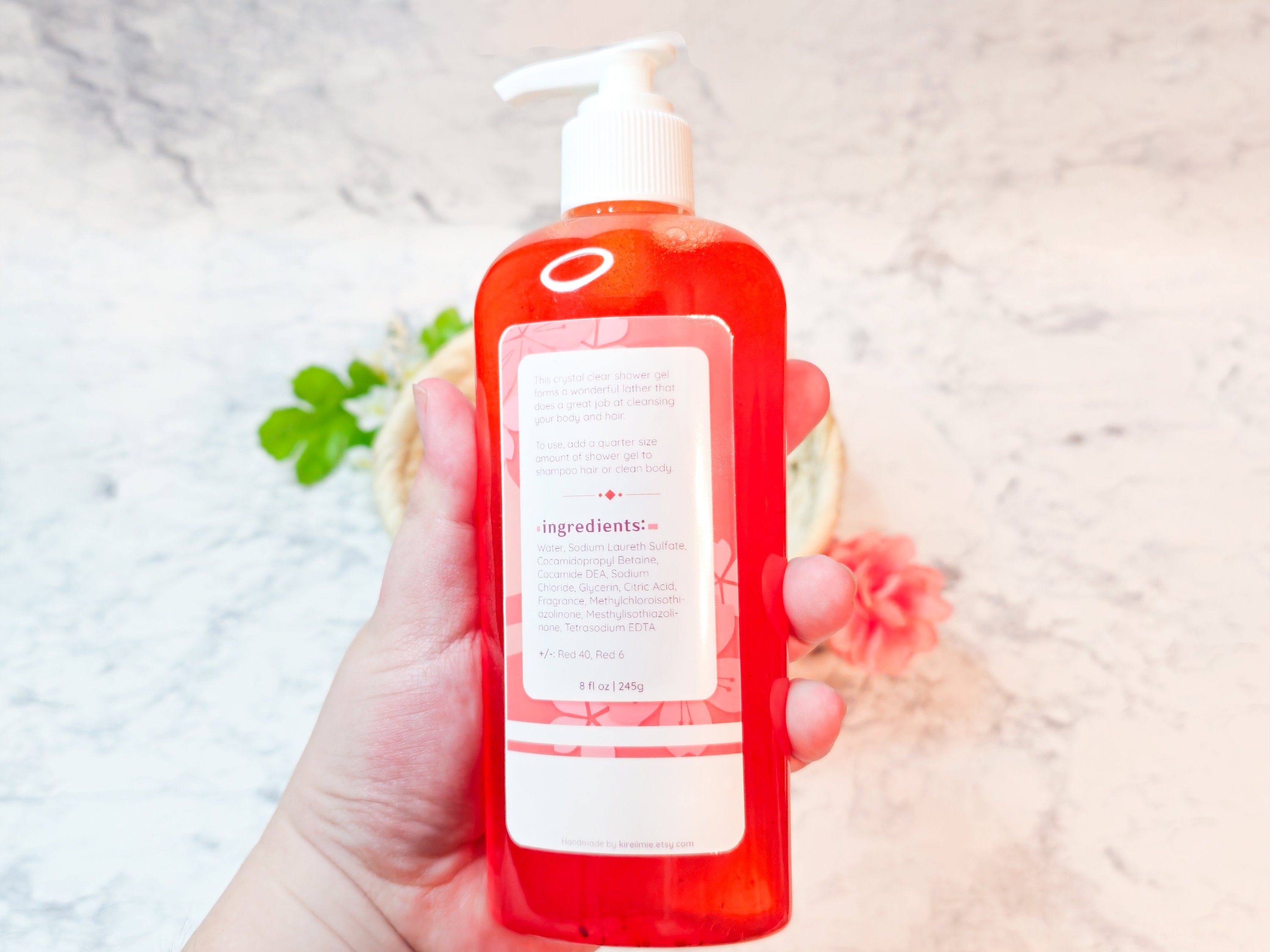 Yae Miko Shower Gel Peach Scented Liquid Shampoo And Bath Soap 4256