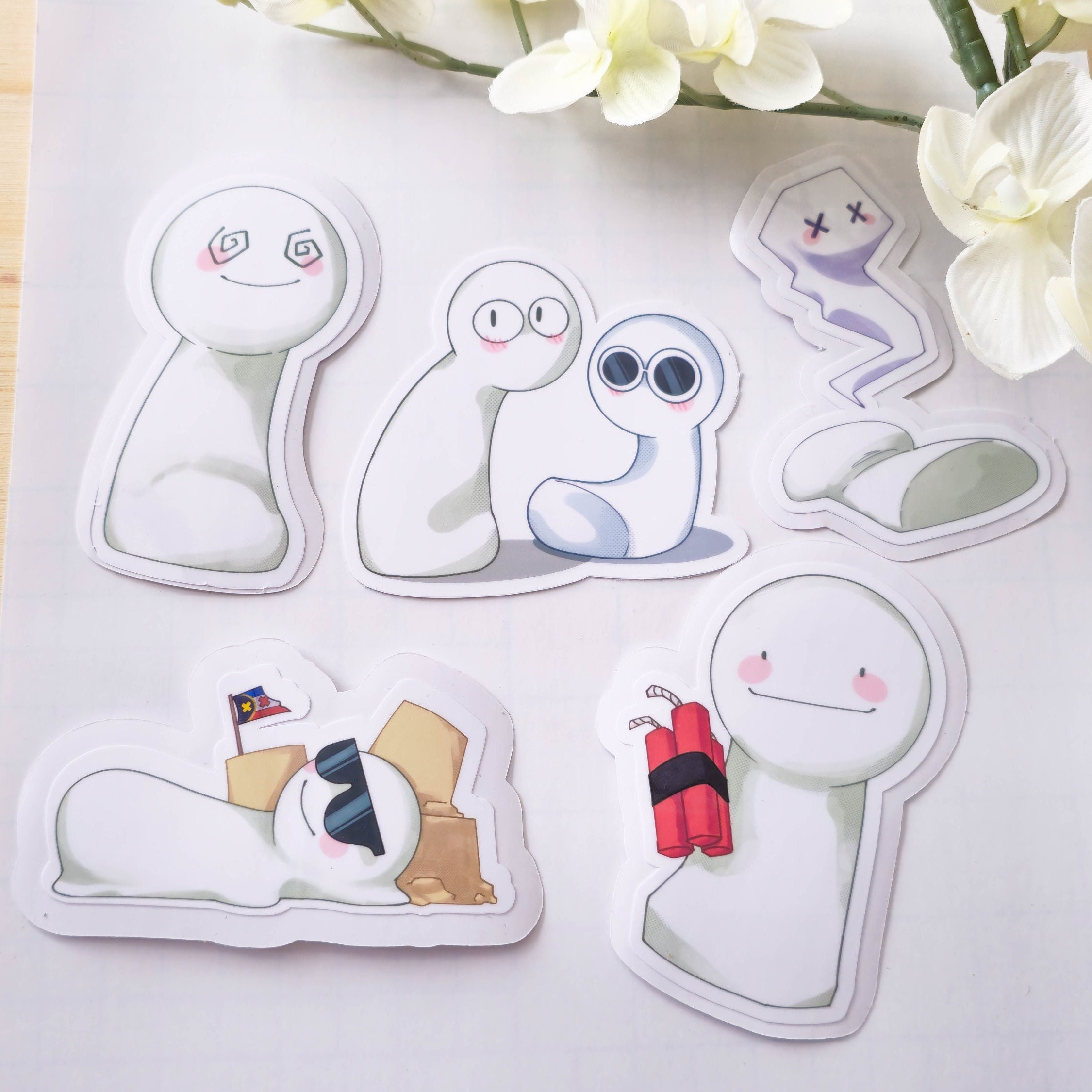 2.5 Set of Holo Dream Blob Stickers, DSMP Water Resistant Vinyl Decals ...