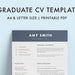 CV Template Word, Minimalist Resume Template, Professional Curriculum ...