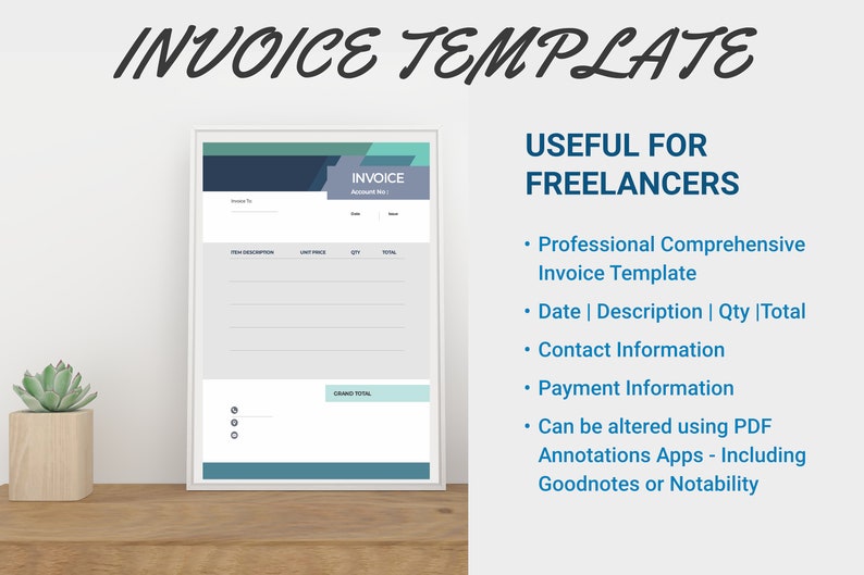 Invoice Template, Printable Invoice, Business Invoice, Invoice Form ...