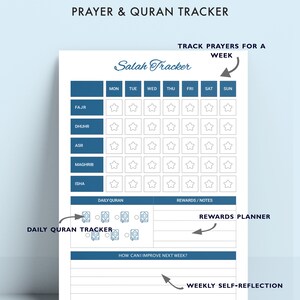 Islamic Prayer Tracker, Salah Tracker for Kids, Daily Salah Tracker ...