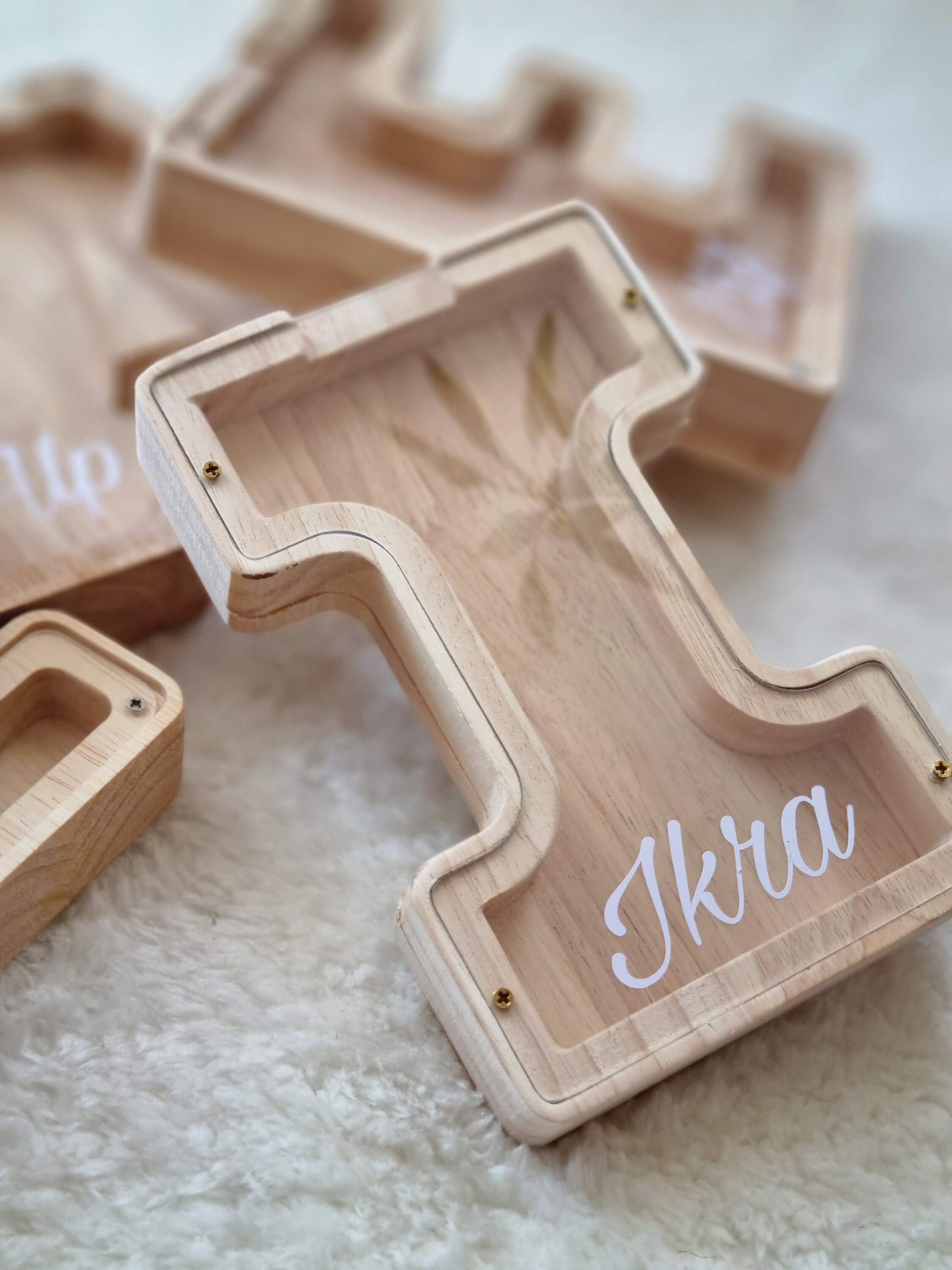 Personalized Wooden Letter Money Box, Children's Room Decoration ...