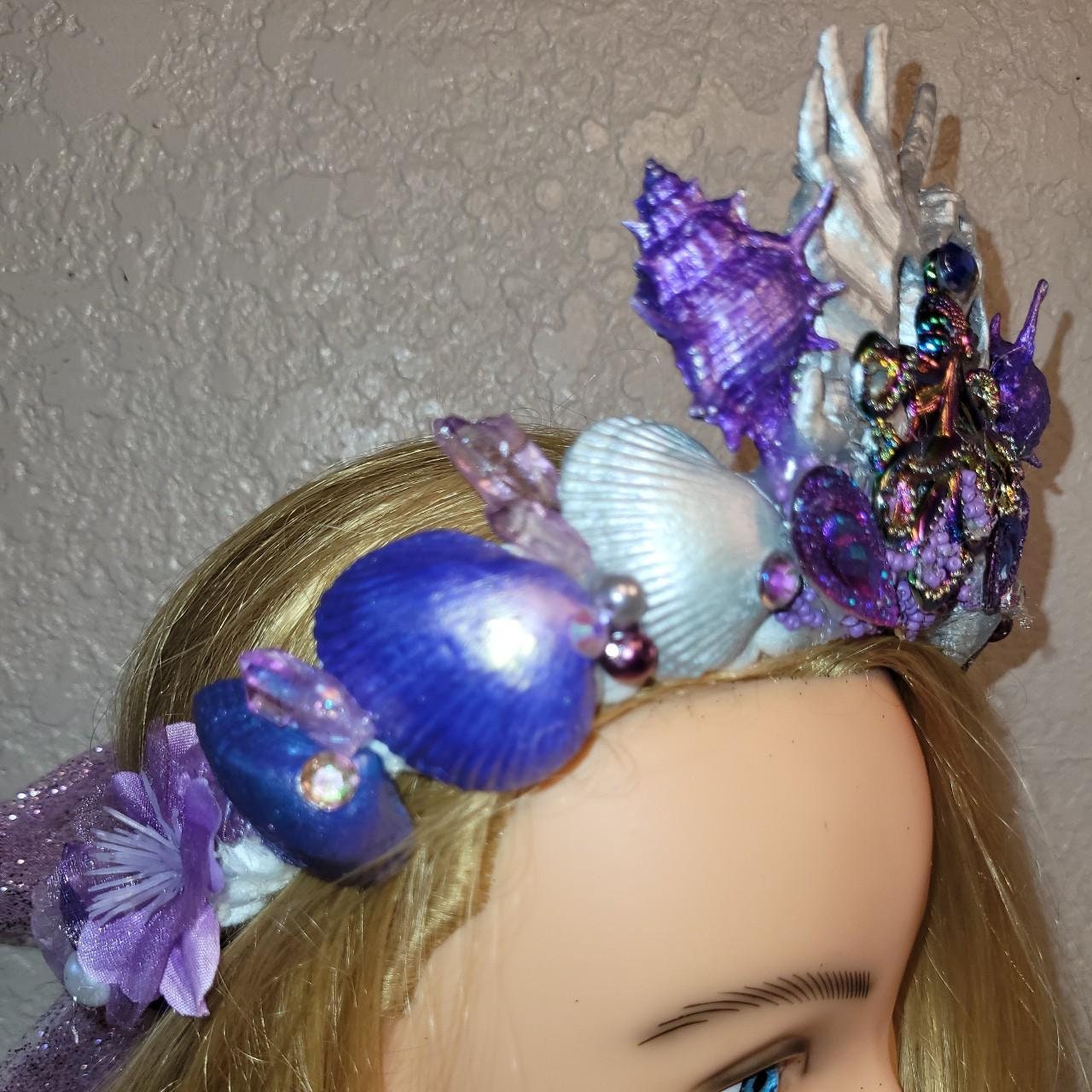 Mermaid Crown.seashell Costume Headpiece.siren Crown With - Etsy