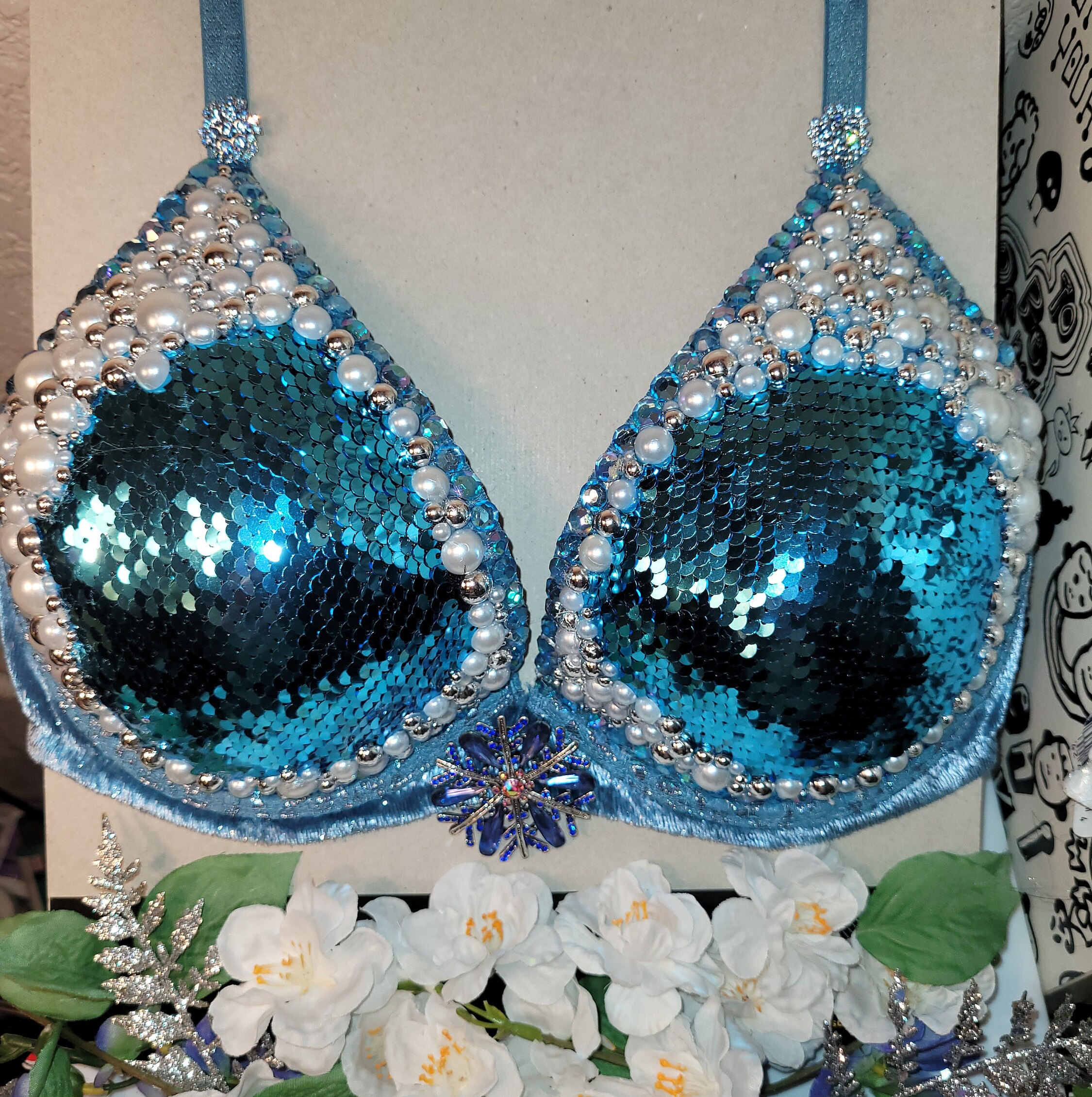 Mermaid Bra Top.siren Bra Made With NWT Victoria Secrets Bra Size 32dd ...