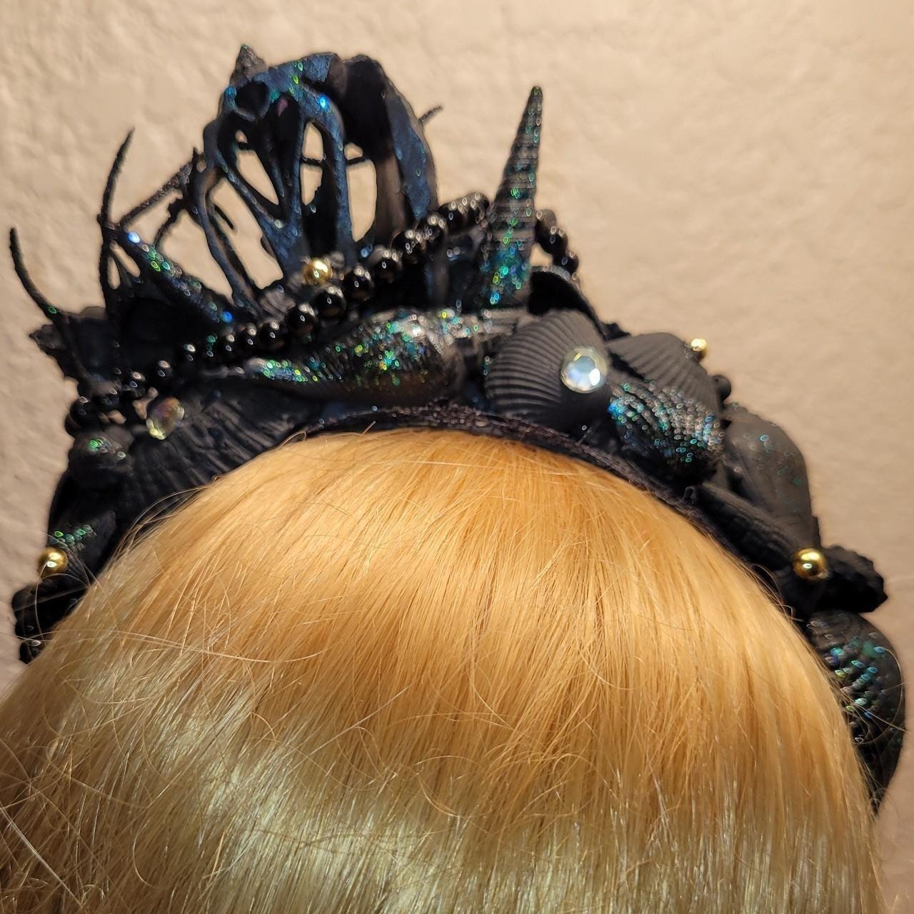 Mermaid Seashell Crown.dark Siren Headband.fantasy Headpiece.halloween ...