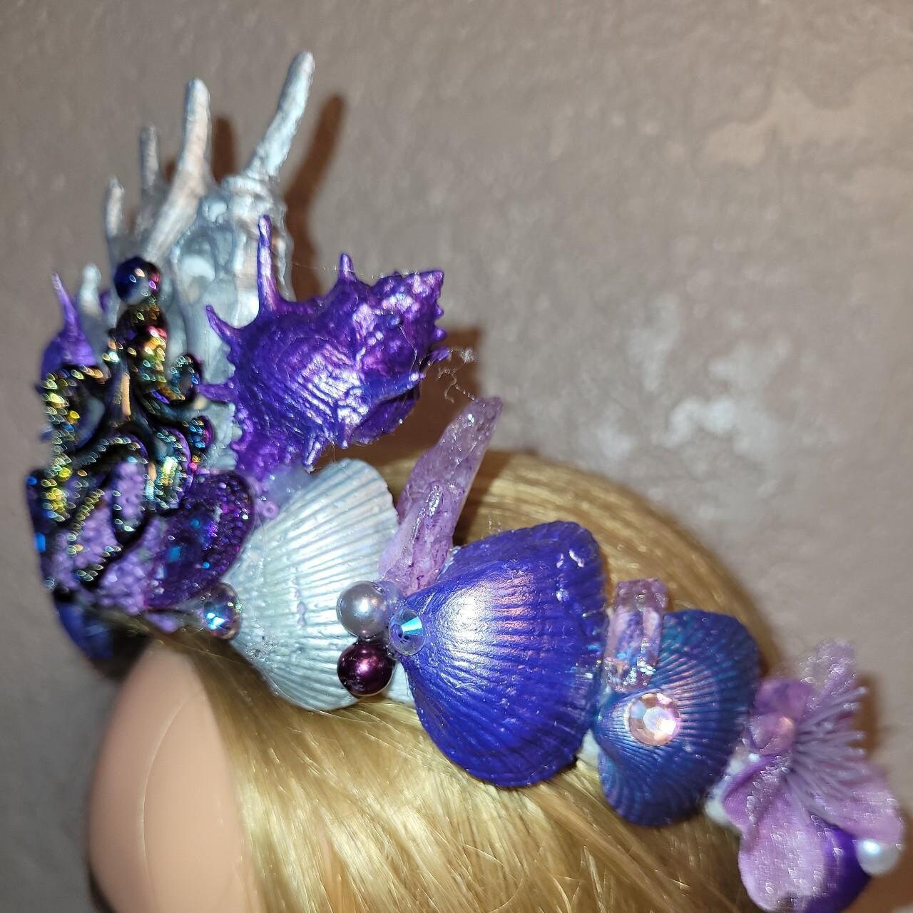 Mermaid Crown.seashell Costume Headpiece.siren Crown With - Etsy