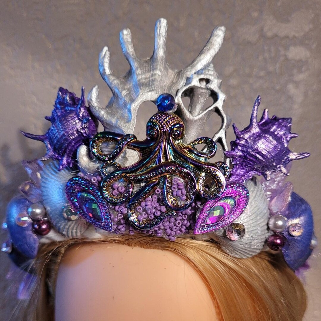 Mermaid Crown.seashell Costume Headpiece.siren Crown With - Etsy