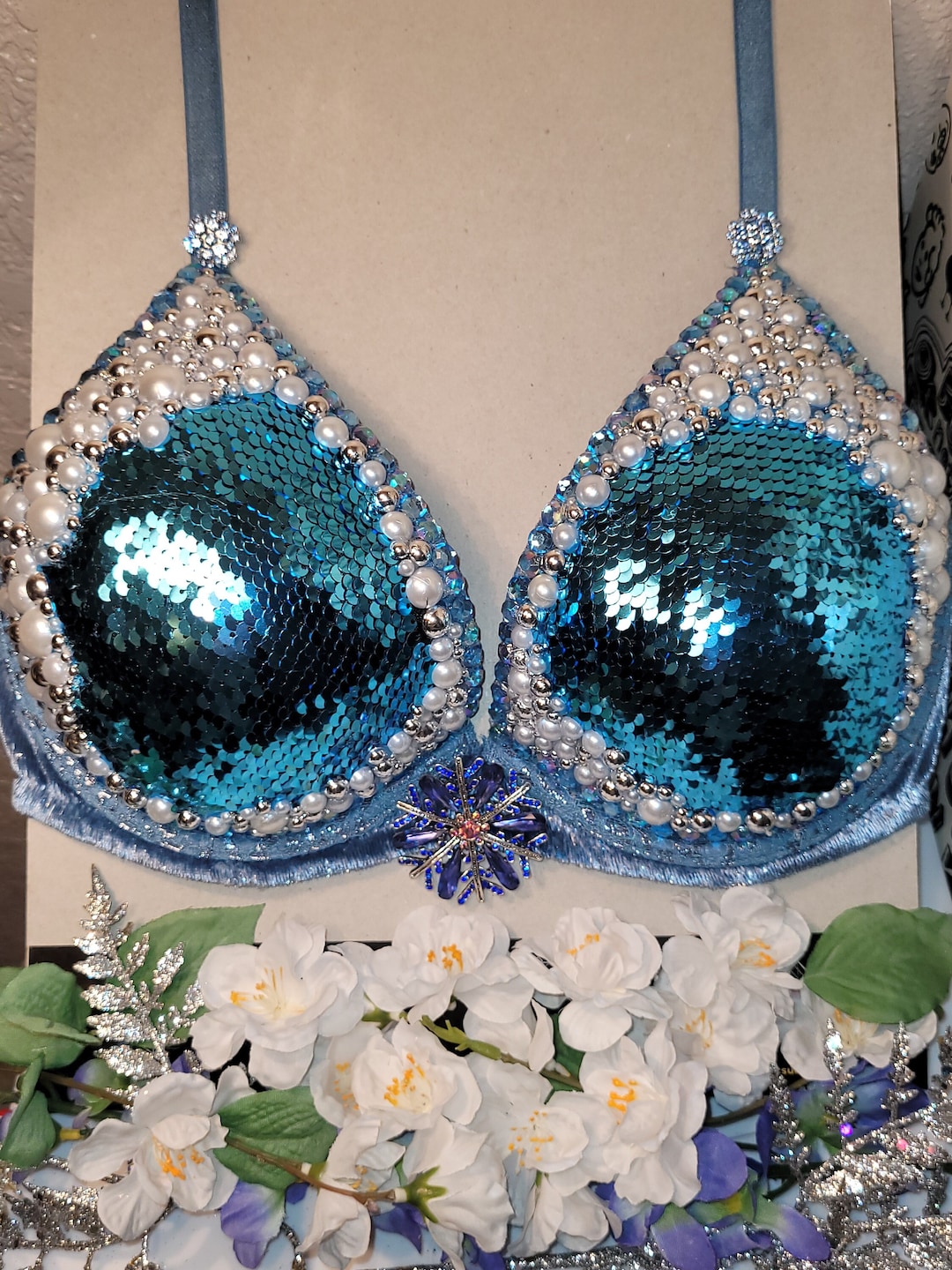 Mermaid Bra Top.siren Bra Made With NWT Victoria Secrets Bra Size 32dd ...