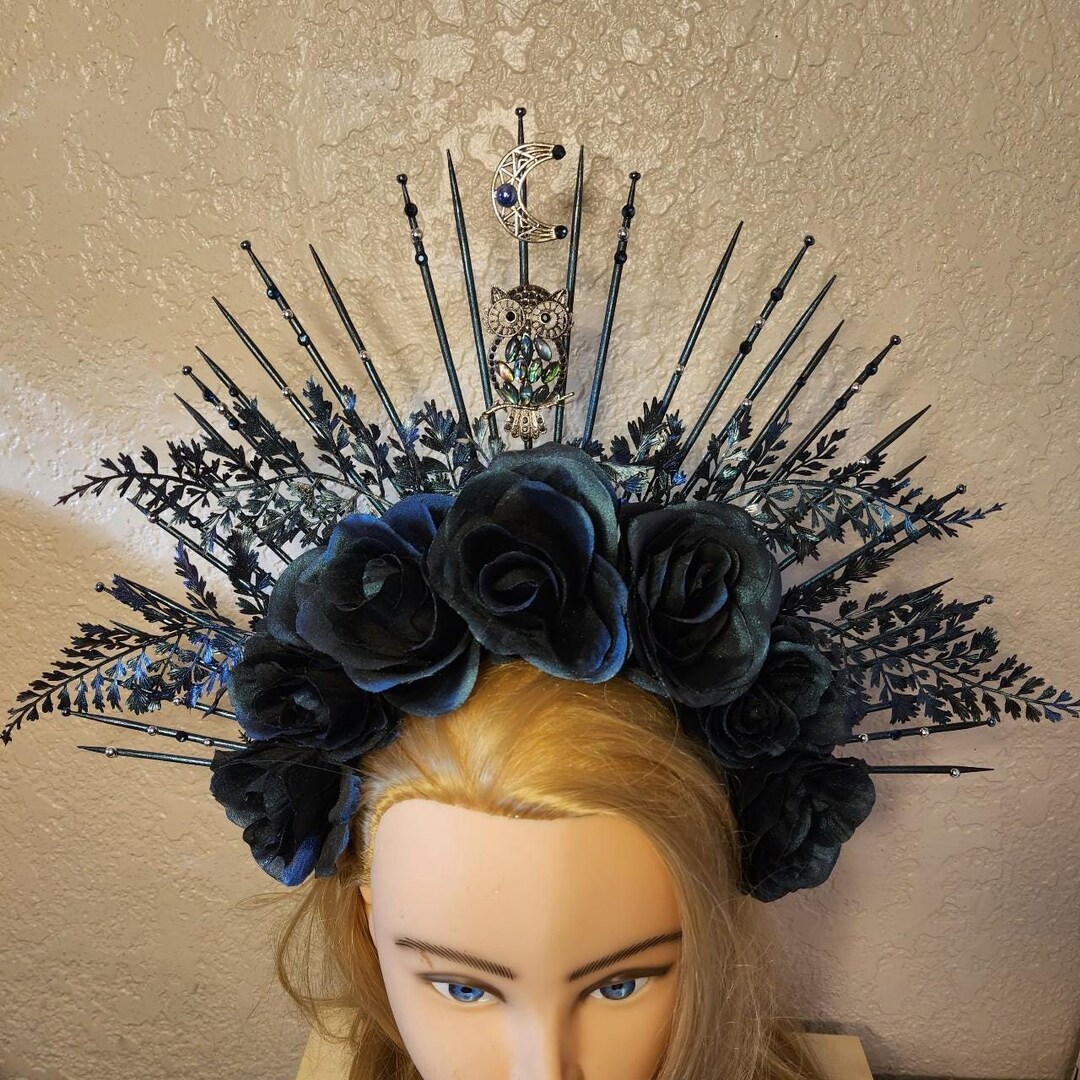Gothic Witch Headpiece.spiked Rose Headband.cosplay or Renfair ...