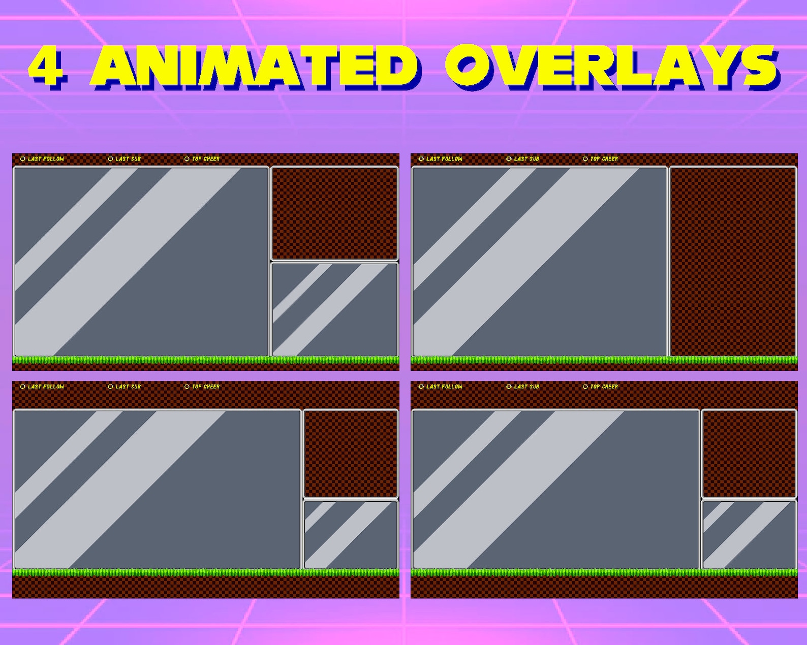 Sonic Twitch Stream Pack | Animated Old School Retro Pixel Inspired ...