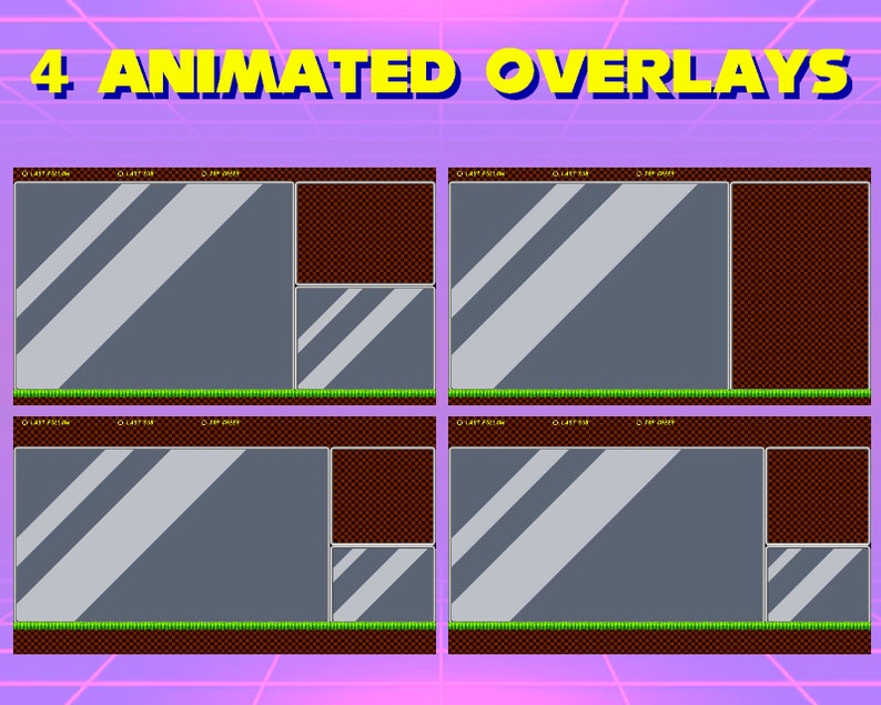 Sonic Twitch Stream Pack | Animated Old School Retro Pixel Inspired ...