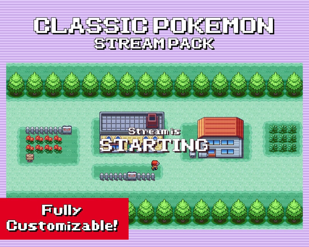 Pokemon Twitch Stream Pack | Animated Customizable Old School Classic ...