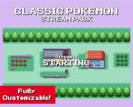 Pokemon Twitch Stream Pack Animated Customizable Old School - Etsy