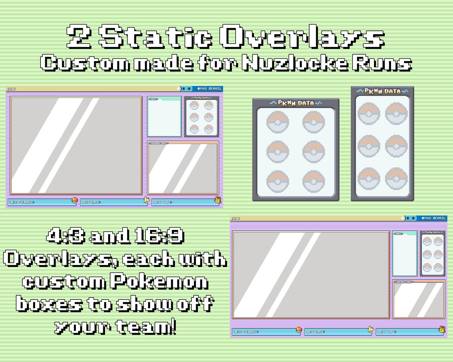 Pokemon Twitch Stream Pack | Animated Customizable Old School Classic ...