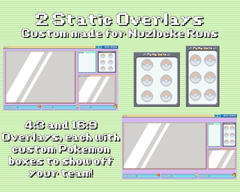 Pokemon Twitch Stream Pack | Animated Customizable Old School Classic ...
