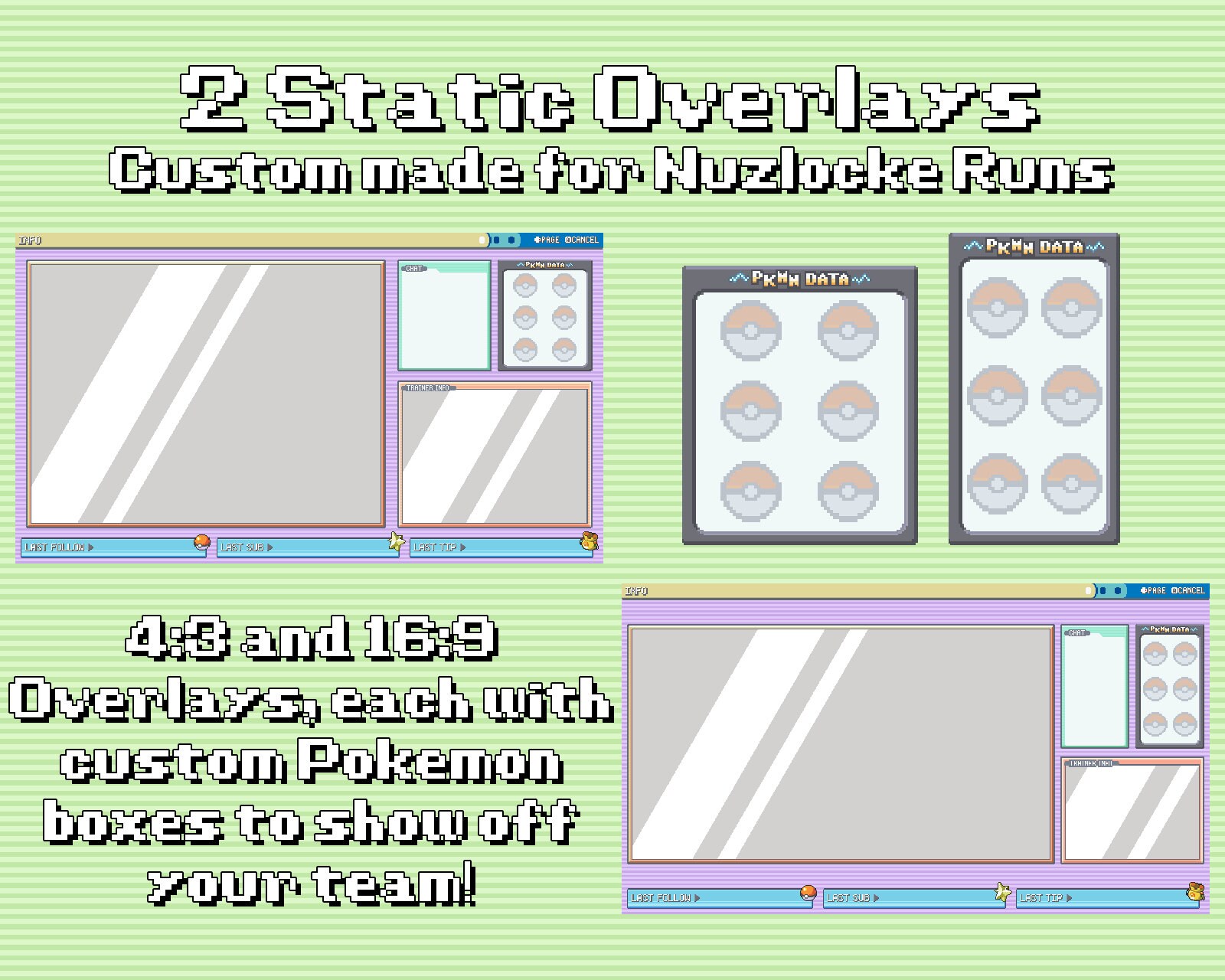 Pokemon Twitch Stream Pack | Animated Customizable Old School Classic ...