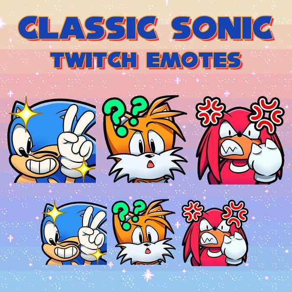 Premade Twitch Emotes Classic Sonic Cute Retro - Etsy UK