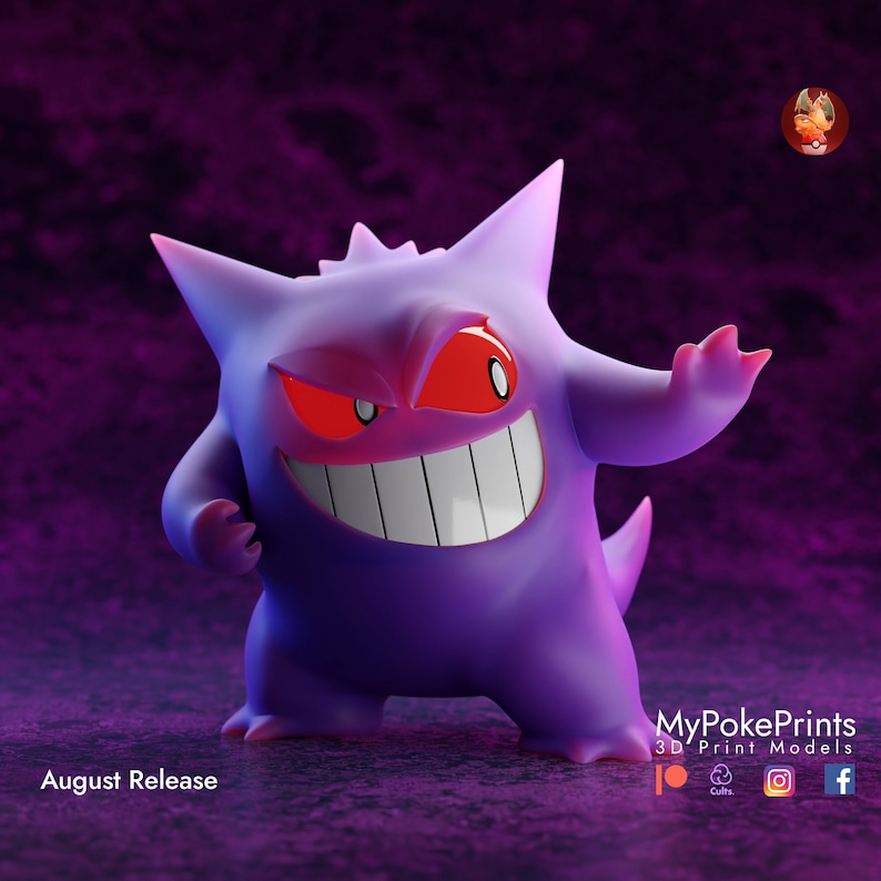 Gengar 3D STL - Etsy