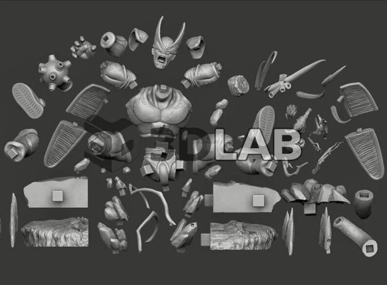 Dragonball Cell Max vs Gohan Bestia Diorama 3D STL Archivos - Etsy México