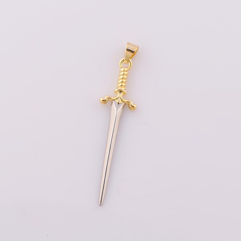 Gold Mini Sword Pendant - Etsy