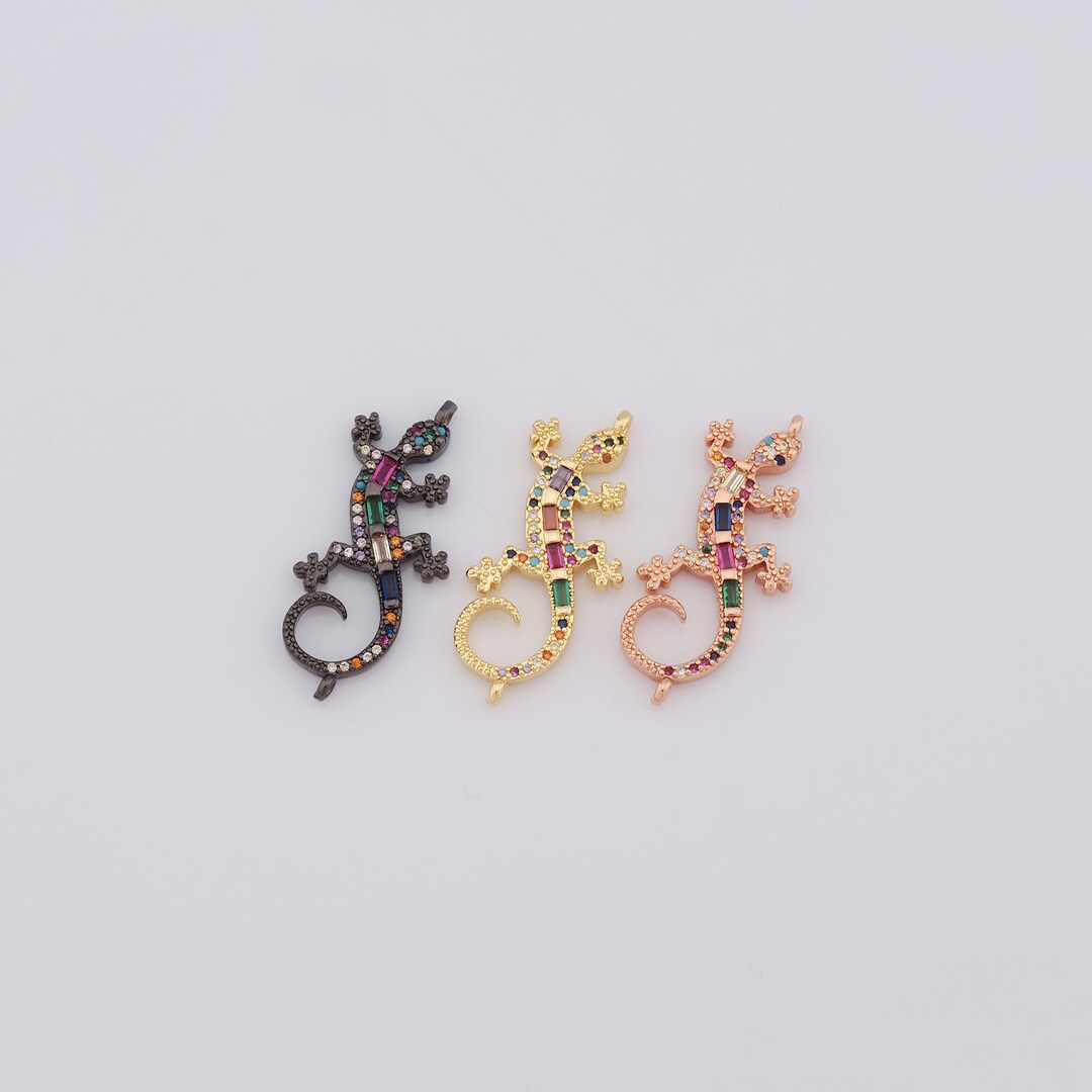 1 Pcs Gold Gecko Connector,18k Gold Filled Gecko Connector,gecko ...