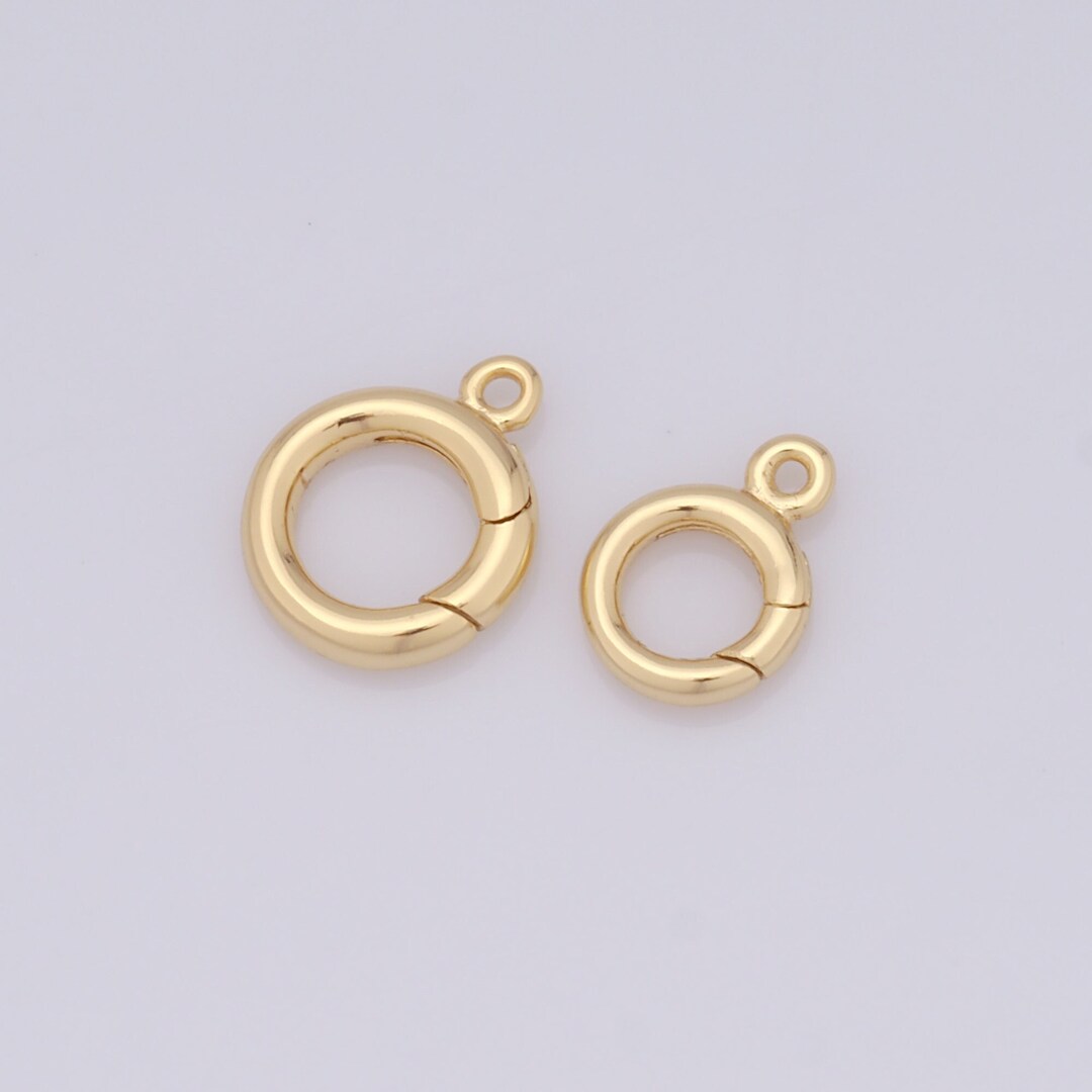 1 Pcs Gold Button Clasp,18k Gold Filled Round Clasp,button Clasp for ...