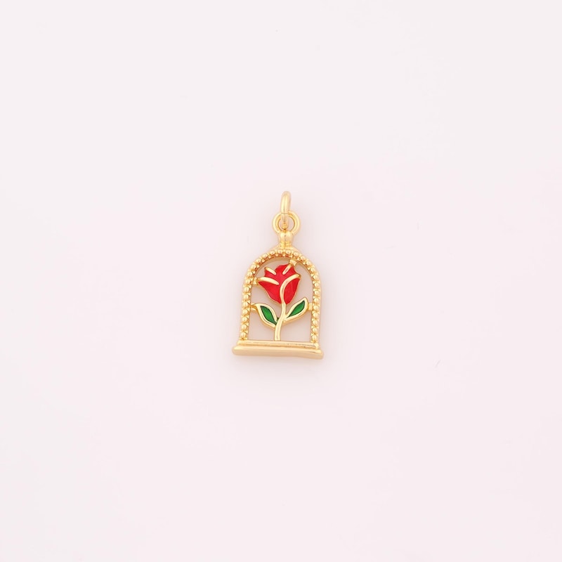 Red Rose Charm - Etsy