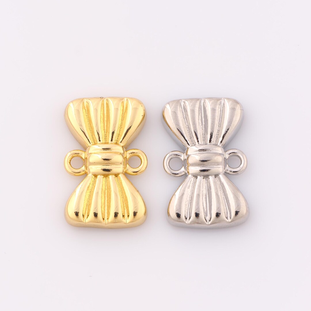 1 Pcs Gold Bow Connector,18k Gold Filled Bow Connector,bow Connector ...
