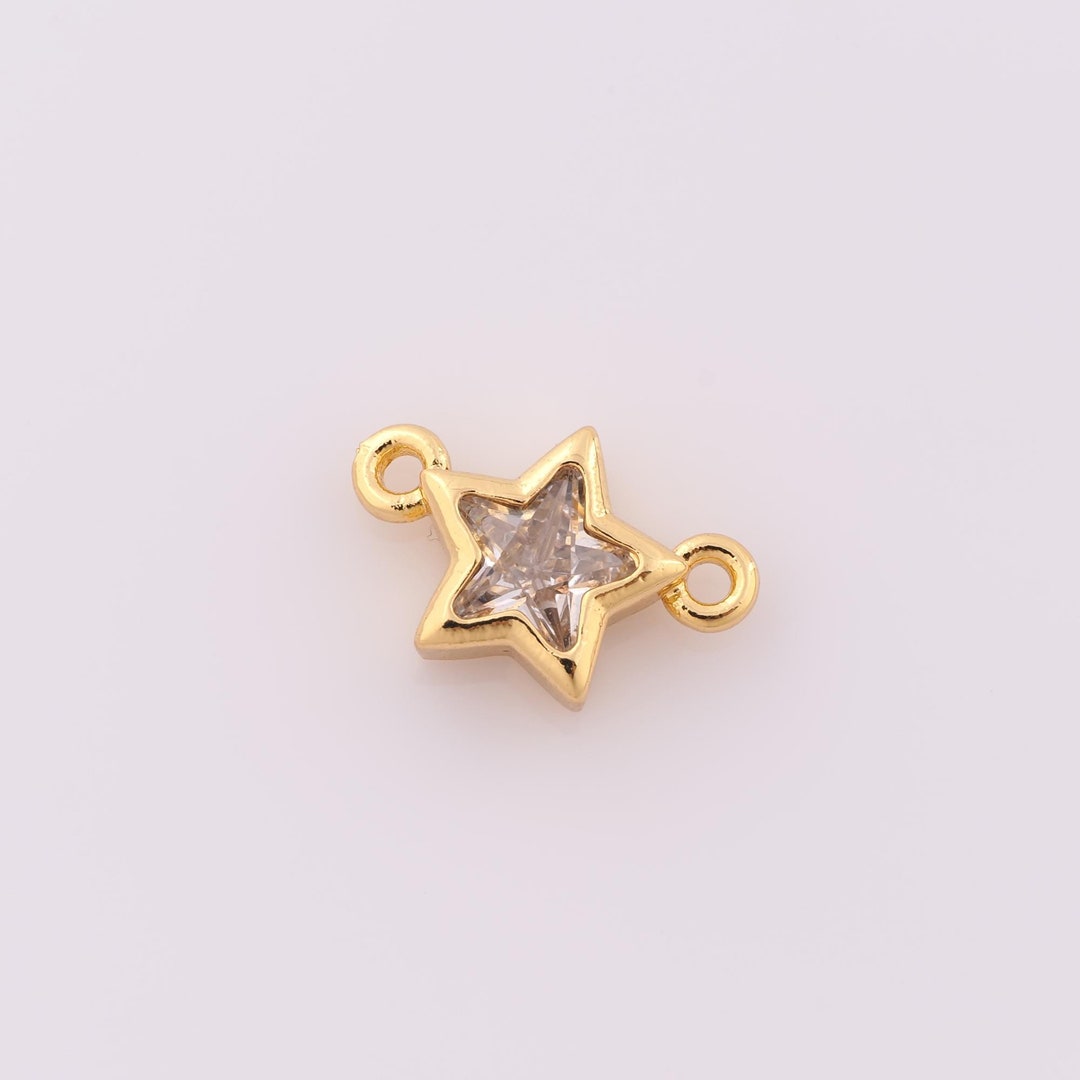 1 Pcs Gold Star Connector,18k Gold Filled Star Connector,star Connector ...
