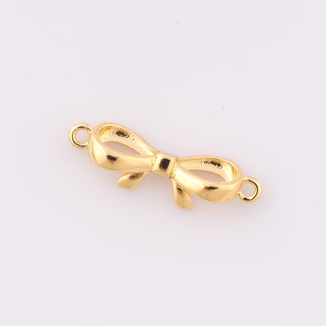 1 Pcs Gold Bow Connector,18k Gold Filled Bow Connector,bow Connector ...