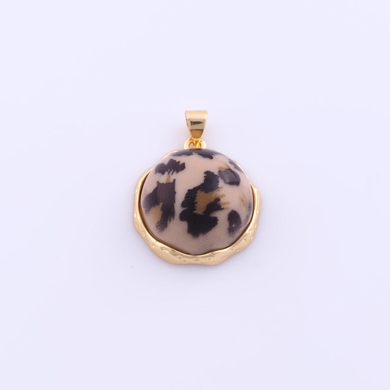 1 Pcs Gold Acrylic Round Pendant,18k Gold Filled Round Charm,round ...