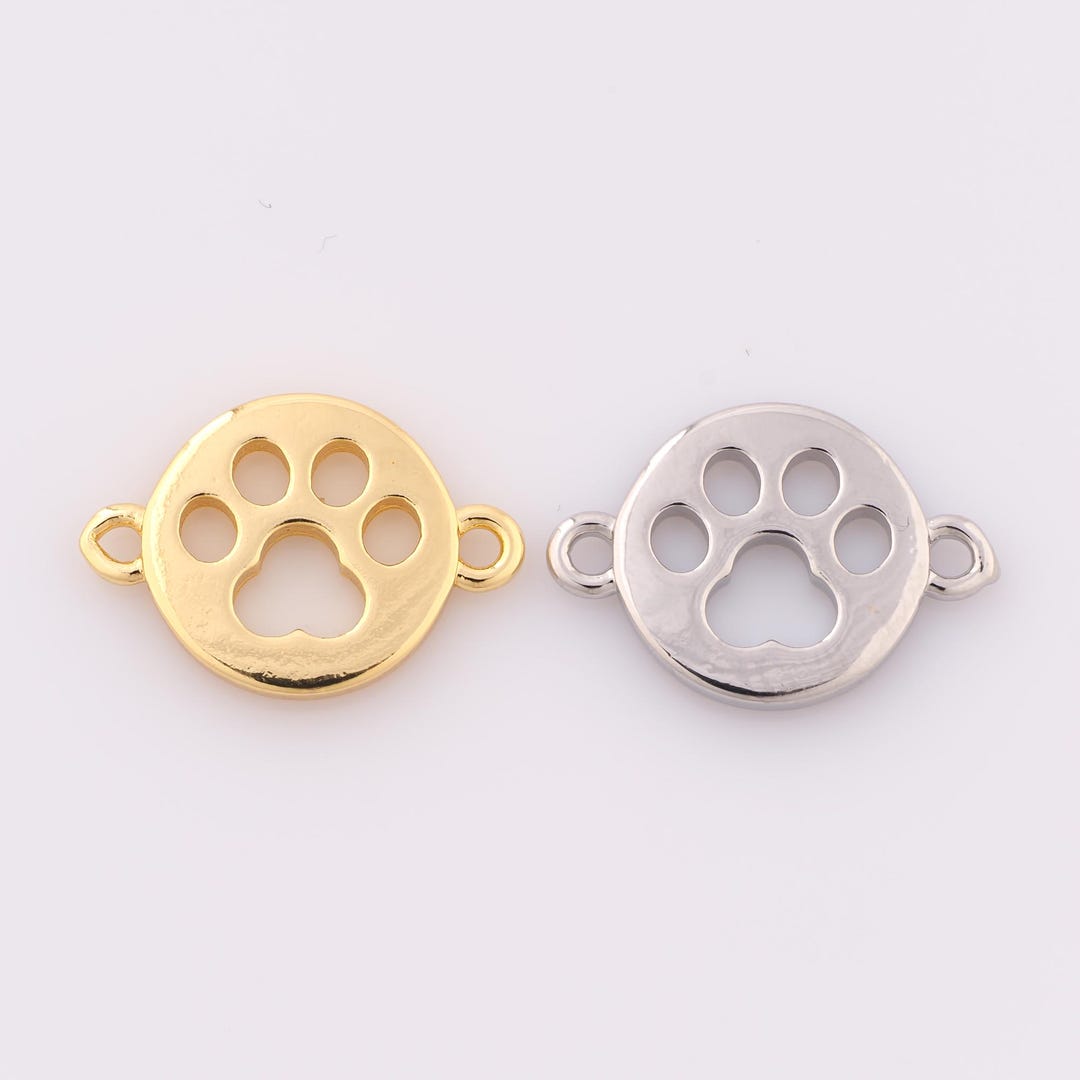 1 Pcs Gold Animal Foot Connector,18k Gold Filled Minimalist Connector ...