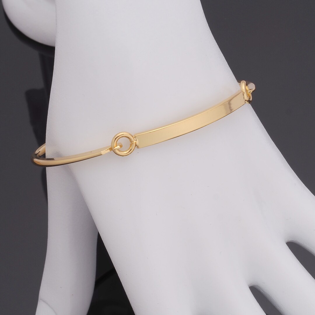 Gold Open Loop Bangles, 18K Gold Filled Large Loop Bangles, Gift for ...