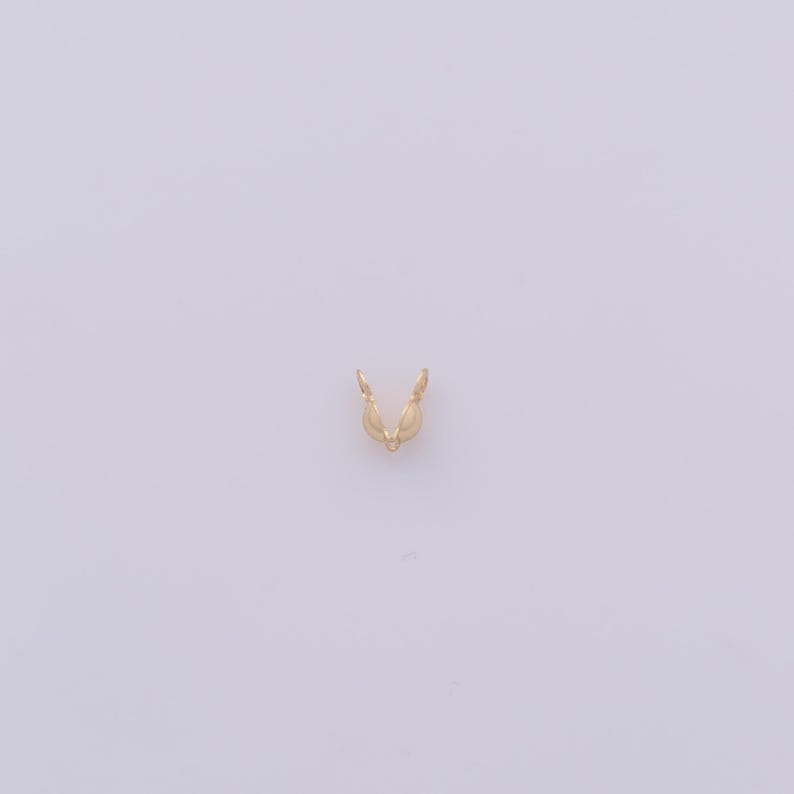 50 Pcs 18K Gold Filled Clamshell Calotte Bead Tip End Cap Knot Cover ...