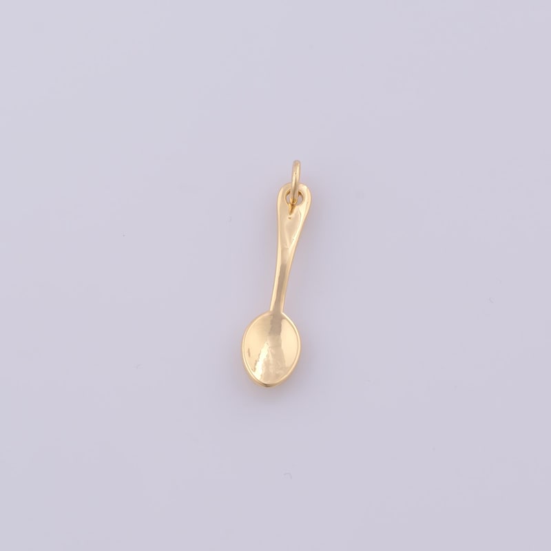 Gold Jewelry Spoon Charm - Etsy