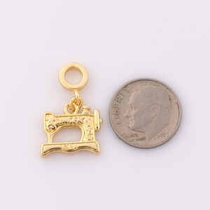 Gold Sewing Machine Pendant,18k Gold Filled Sewing Machine Charm,sewing ...