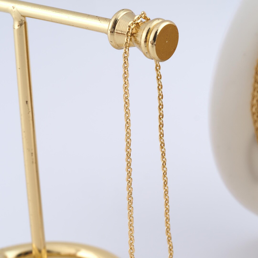 1 Meter Gold Rolo Chain, 18K Gold Filled Semi Finished Chain, Specialty ...
