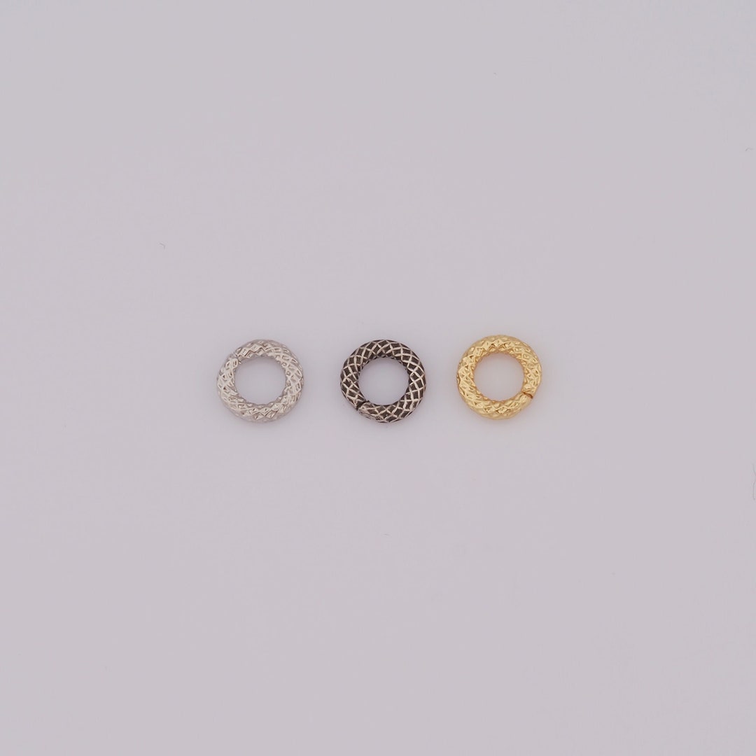 5 Pcs 18K Gold Filled Open Jump Rings,silver Jump Rings,black Jump ...