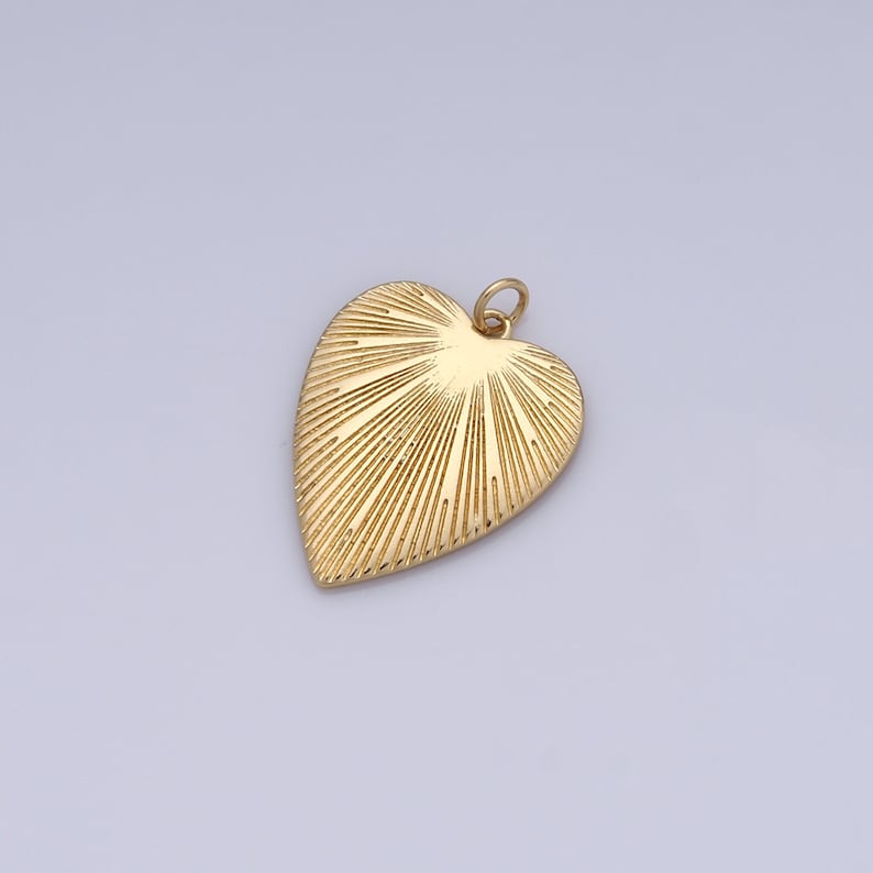 1 Pcs Gold Heart Pendant,18k Gold Filled Heart Charm,heart Charm DIY ...