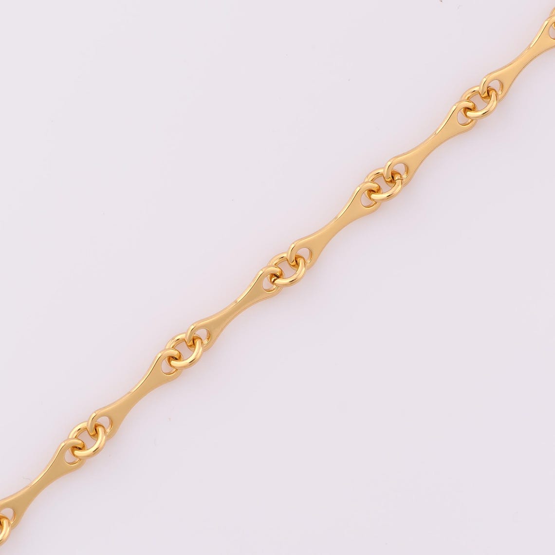 1 Meter Gold Bone Chain, 18K Gold Filled Semi Finished Chain, Specialty ...