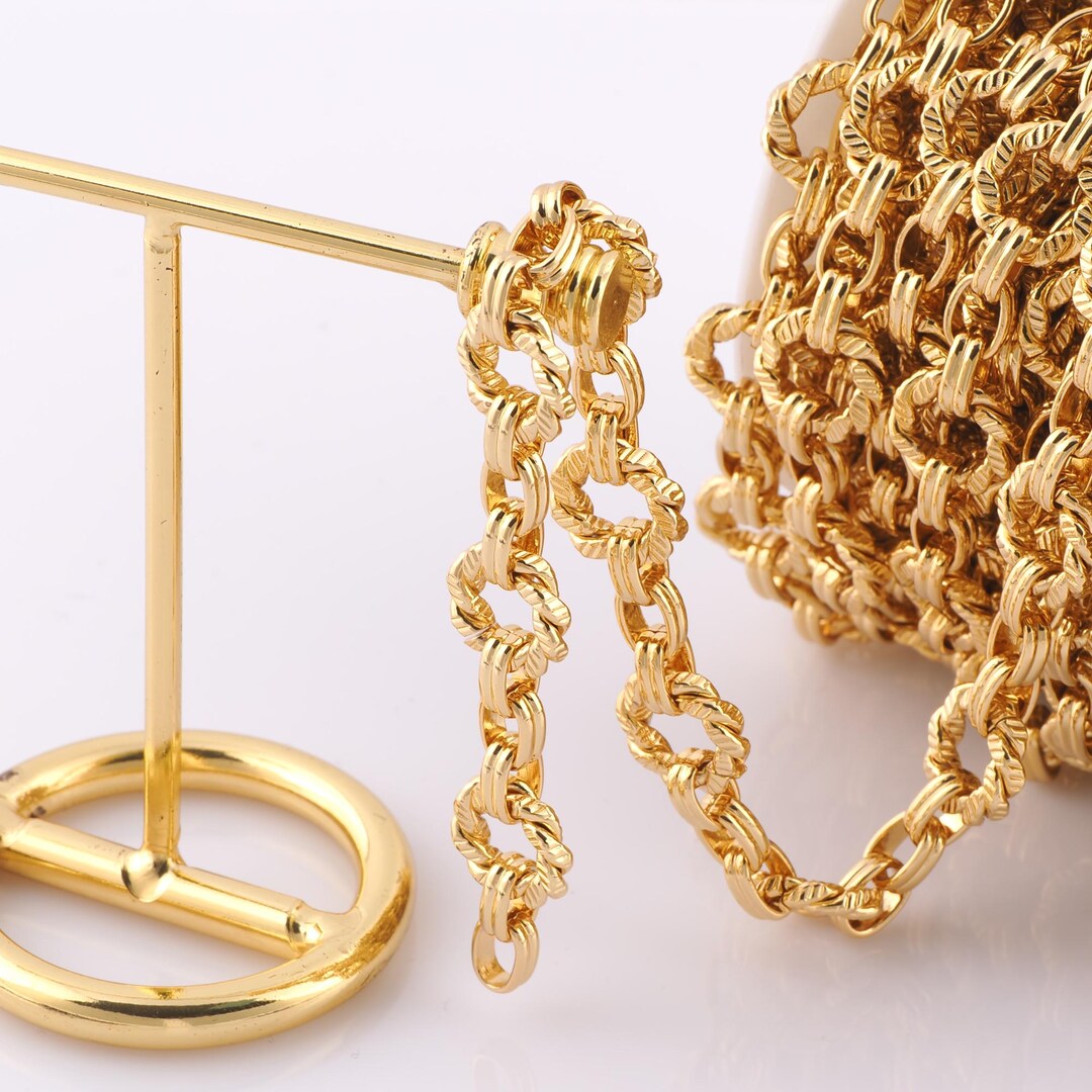 Gold Twist Chain, 18K Gold Filled Semi Finished Chain, Specialty Chains ...