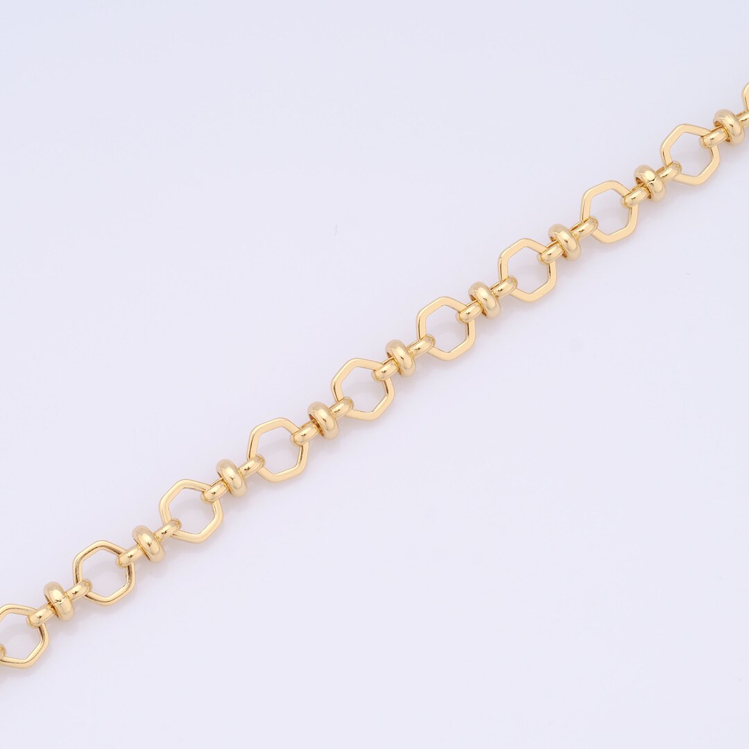 1 Meter Gold Figure 8 Chain, 18K Gold Filled Semi Finished Chain ...