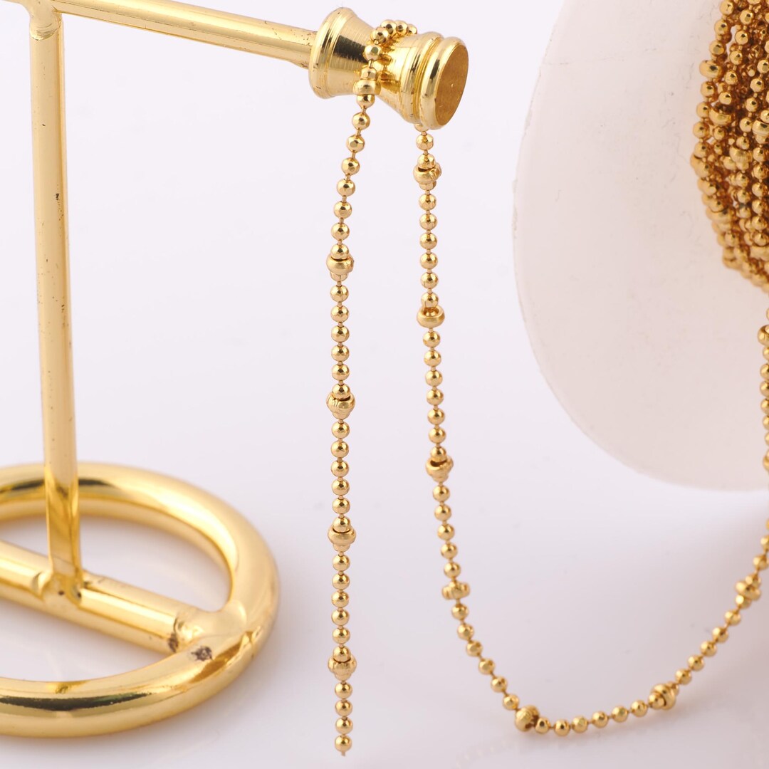 1 Meter Gold Satellite Chain, 18K Gold Filled Semi Finished Chain ...